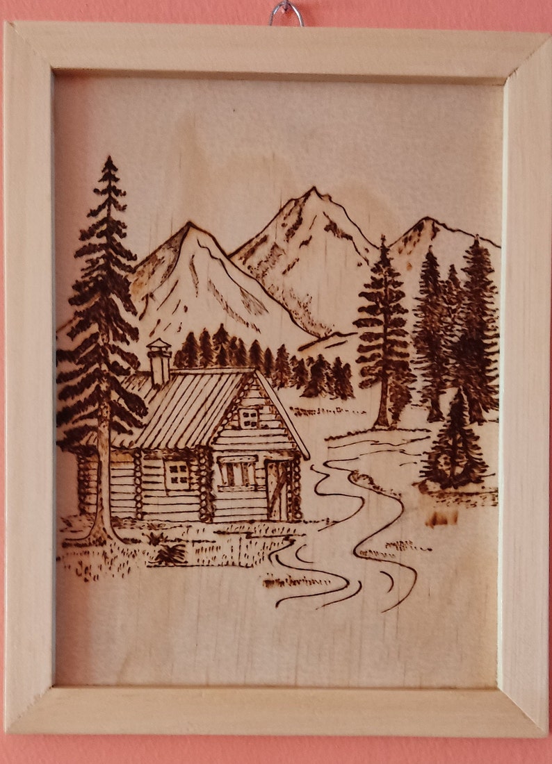 Pyrography Landscape - Etsy
