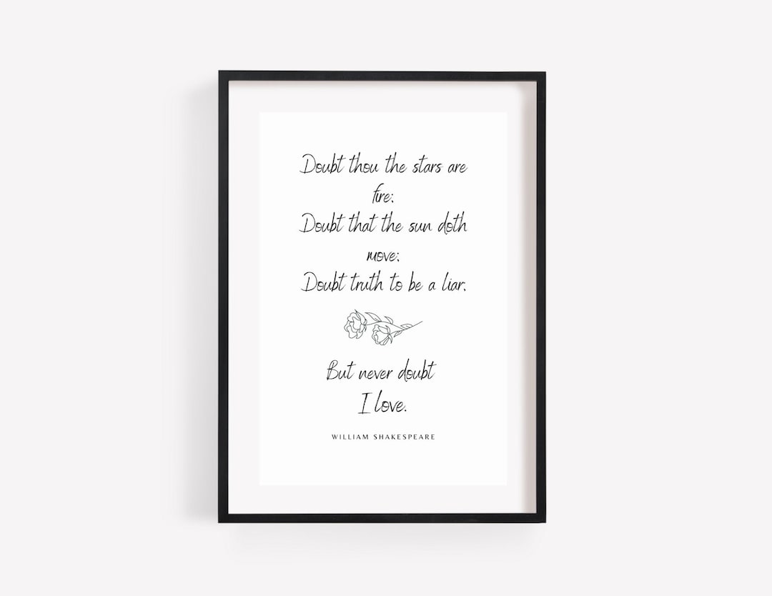 Shakespeare Printable Hamlet Quote Love Quotes Wall Decor Quote Digital ...