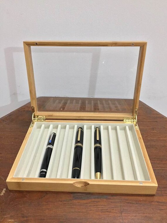 Wooden Bamboo Pen Box | Etsy