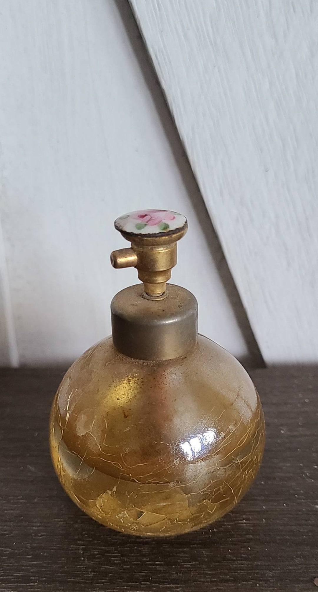 Vintage Heavy Glass Perfume Bottle. - Etsy