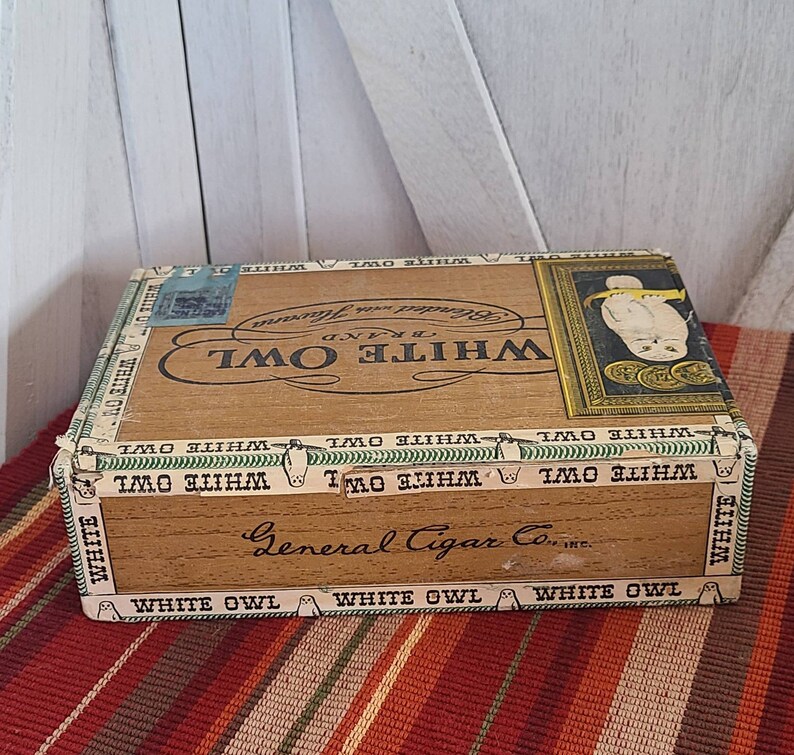 Vintage White Owl Cigar Box. - Etsy