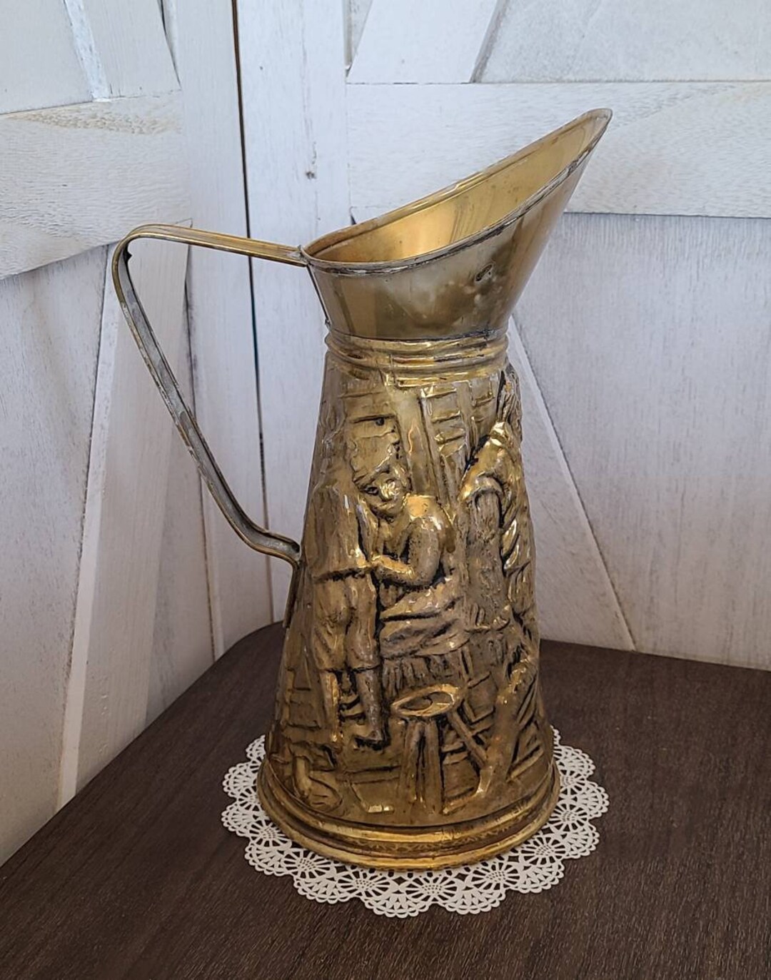 Vintage Brass Pitcher Made in England - Etsy