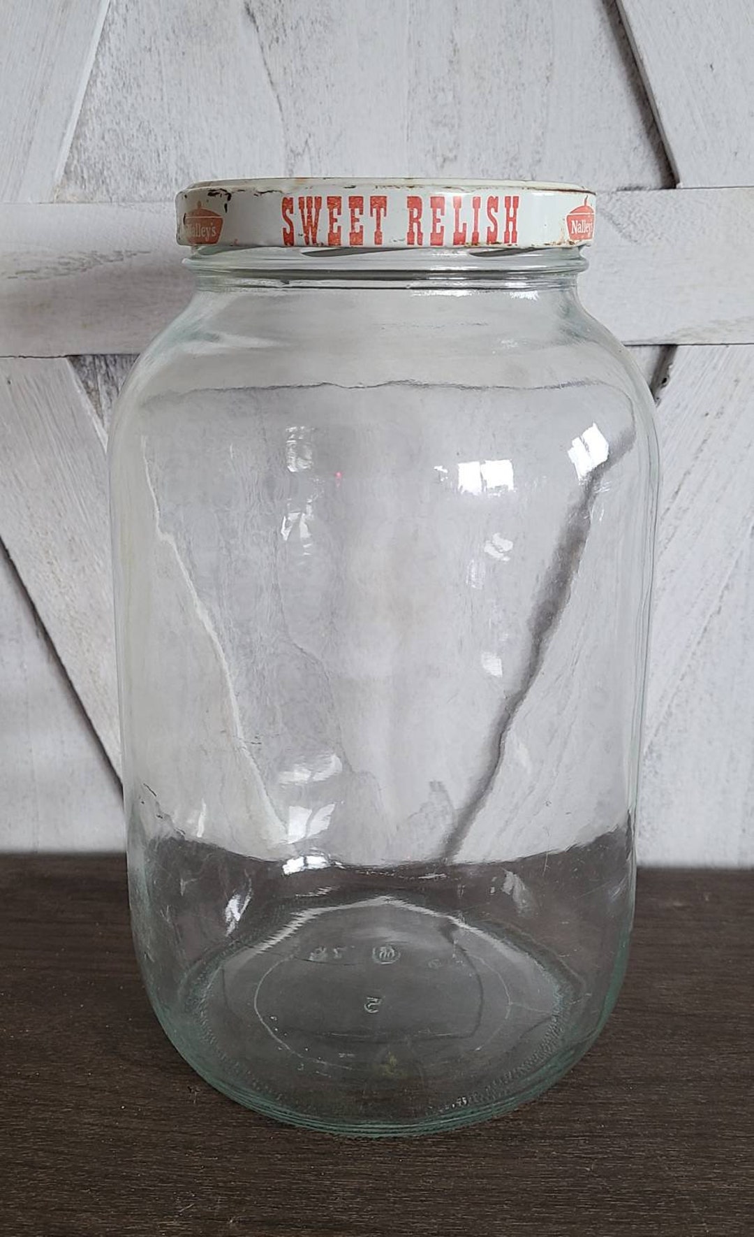 Vintage Gallon Sized Nalleys Relish Jar With Original Metal Screw on ...