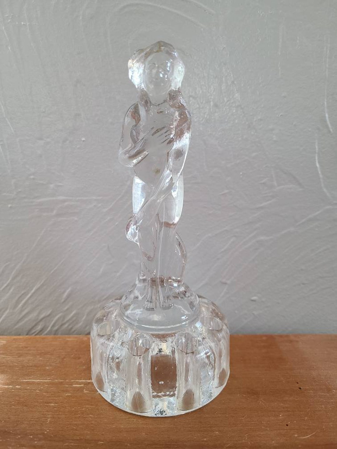 Vintage Glass Flower Frog "bashful Charlotte". - Etsy