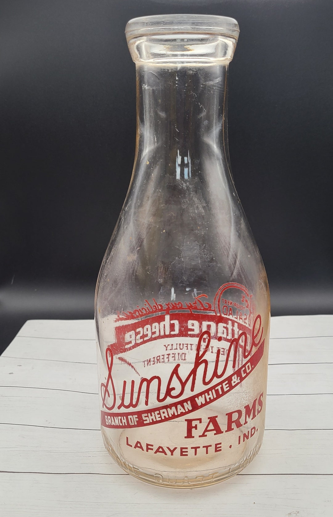Vintage Sunshine Farms Milk Bottle - Etsy