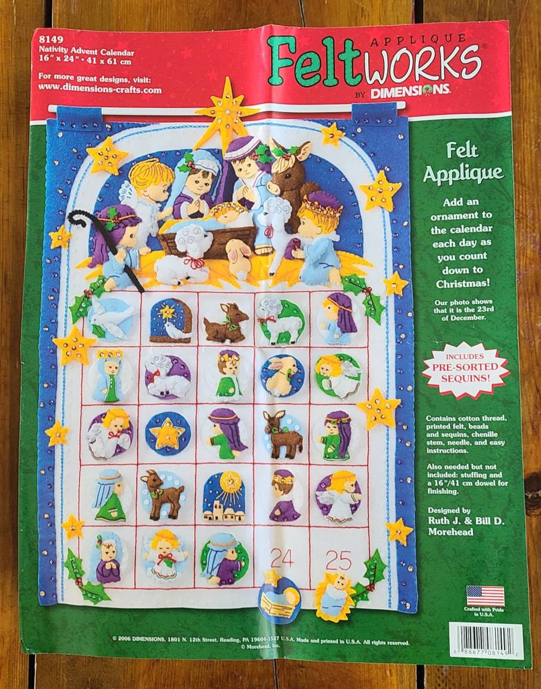 Felt Craft Kit, Count Down to Christmas Calendar. - Etsy
