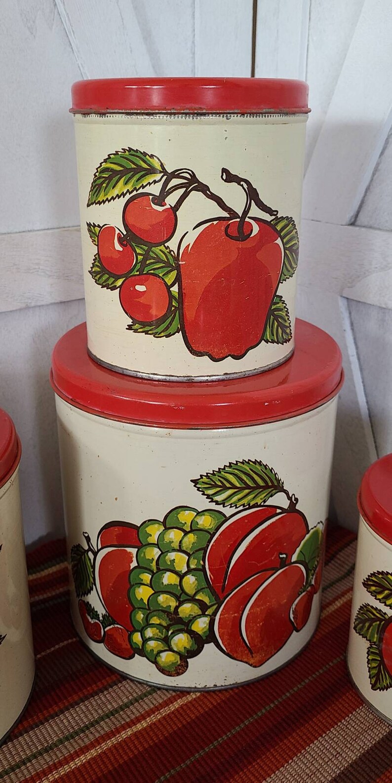 1970s Ballonoff 4 Piece Metal Kitchen Canister Set. - Etsy