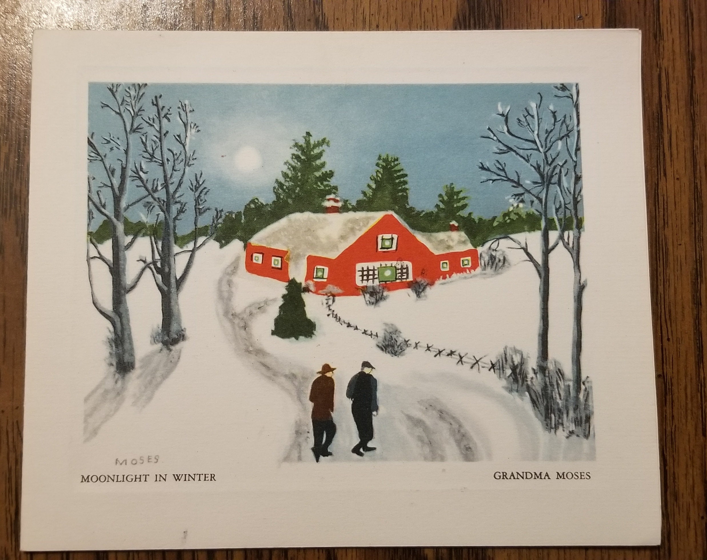 Vintage Grandma Moses Greeting Card - Etsy