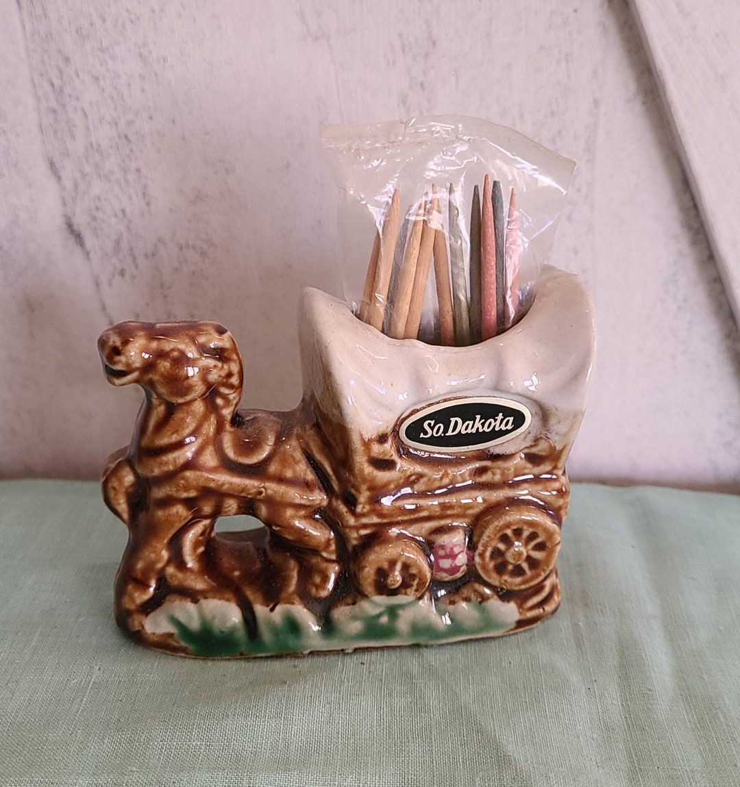 Vintage Collectable Covered Wagon Toothpick Holders - Etsy
