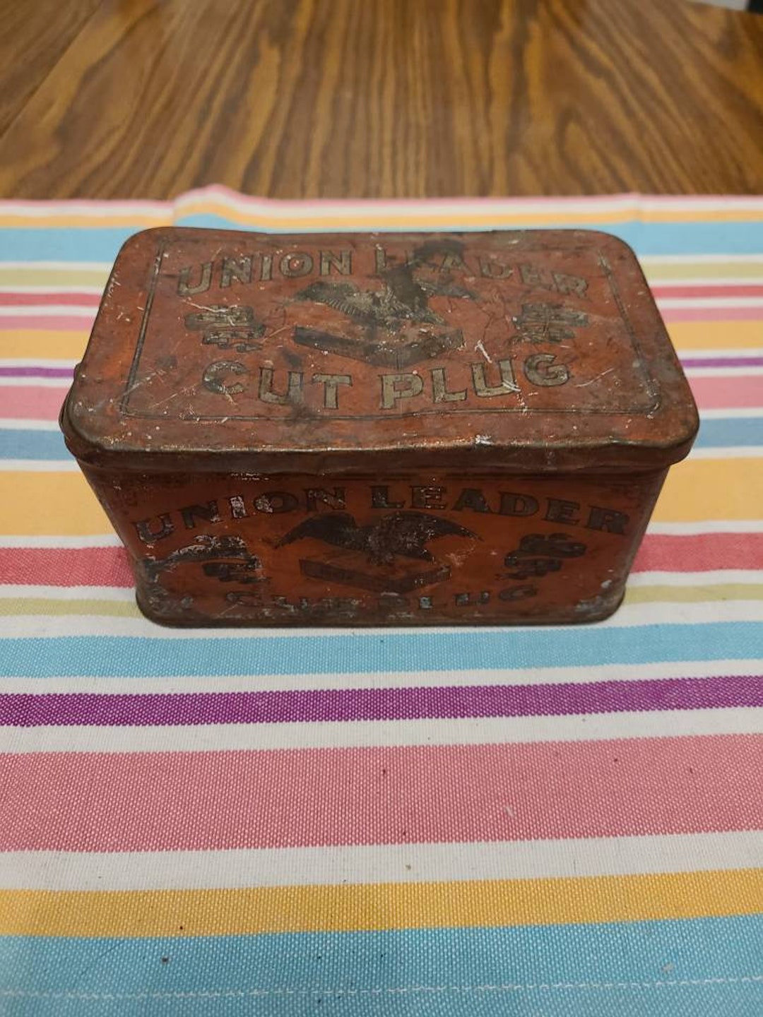 Vintage Union Leader Cut Plug Tobacco Tin. - Etsy