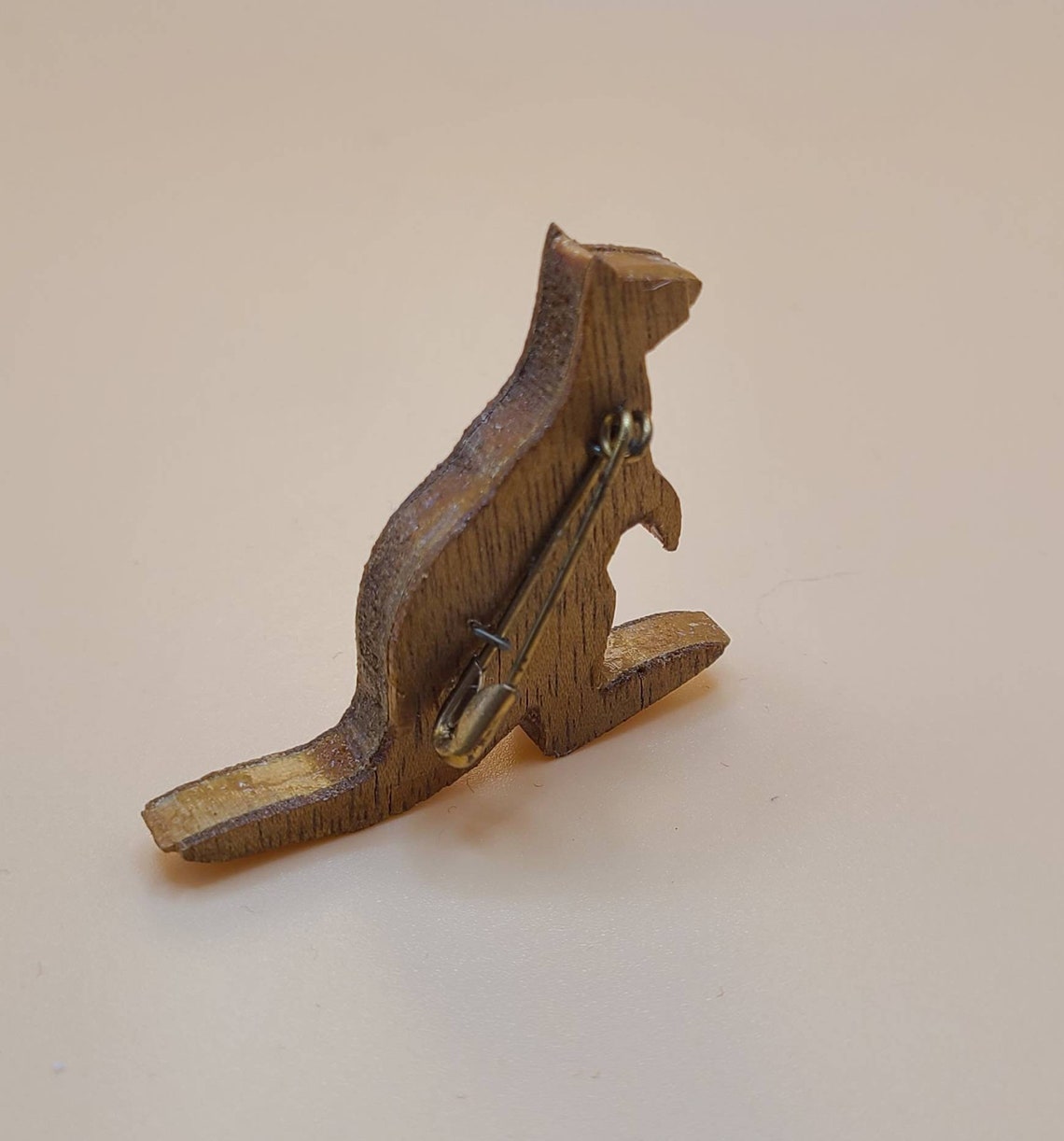 Vintage Wood Kangaroo Pin - Etsy