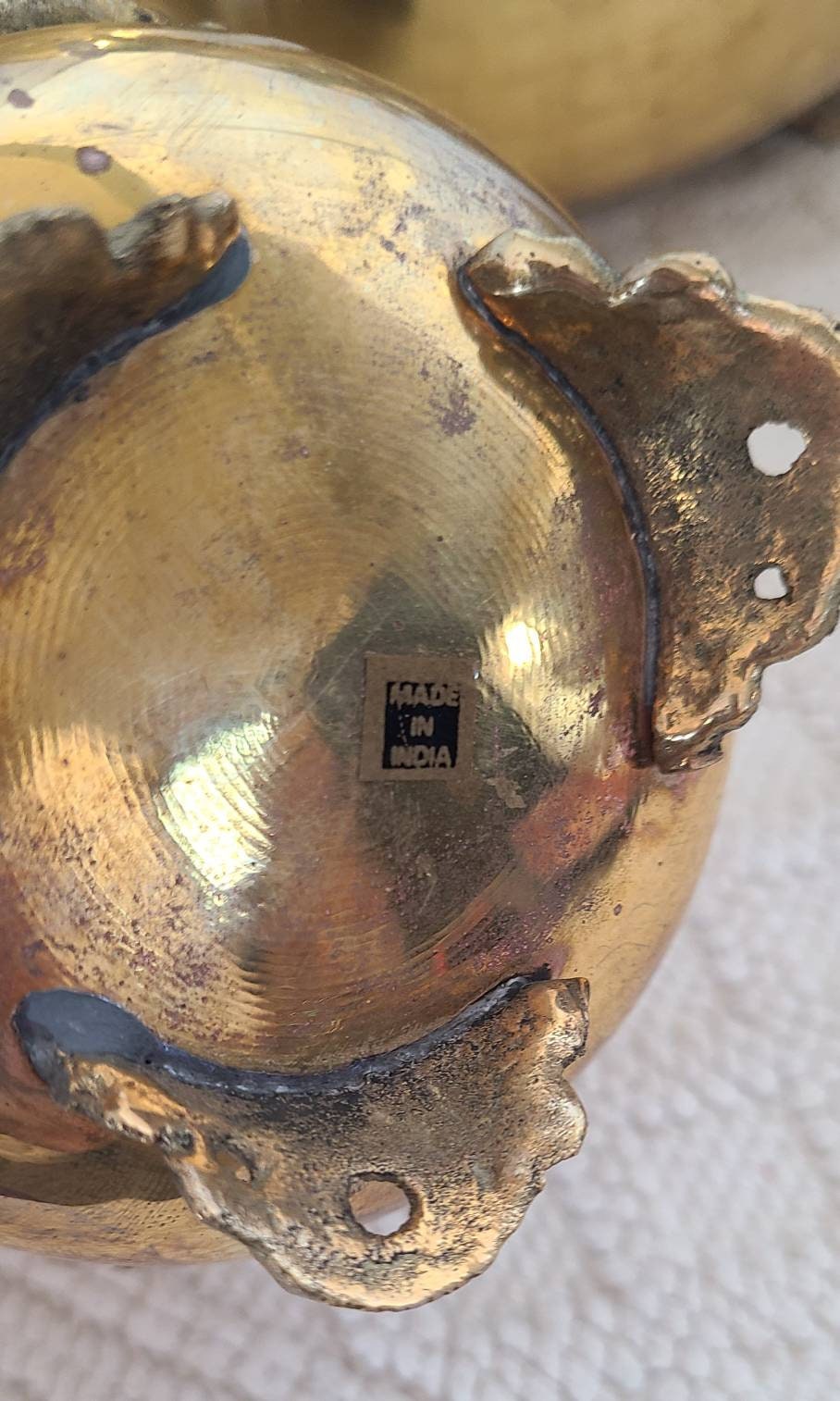 Set of 3 Vintage Brass Pots - Etsy