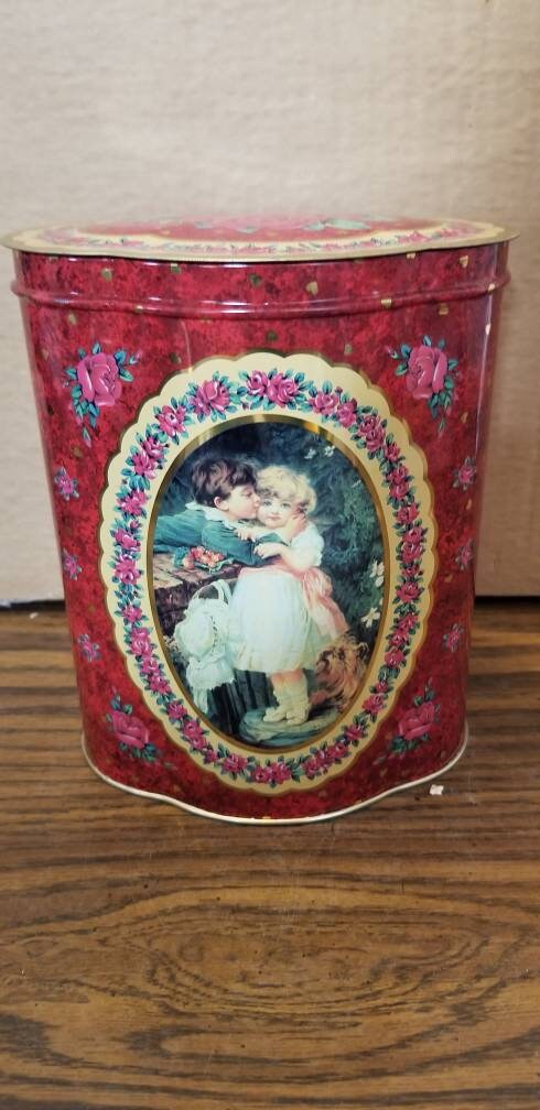 Vintage Tin That Depicts a Victorian Style Girl and Boy. - Etsy