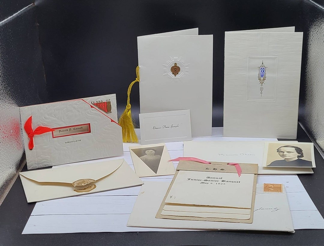 4 Vintage Graduation Invitations - Etsy