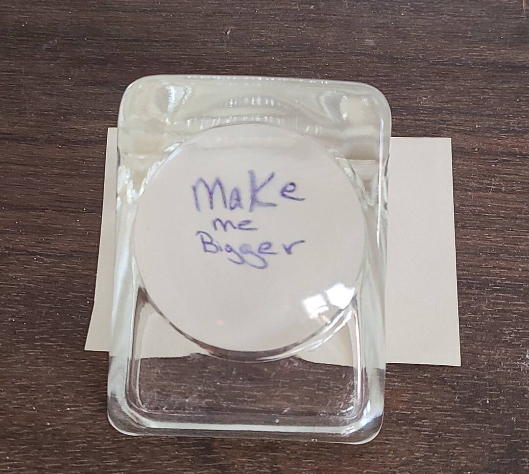 Vintage Glass Wedge Magnified Glass. - Etsy