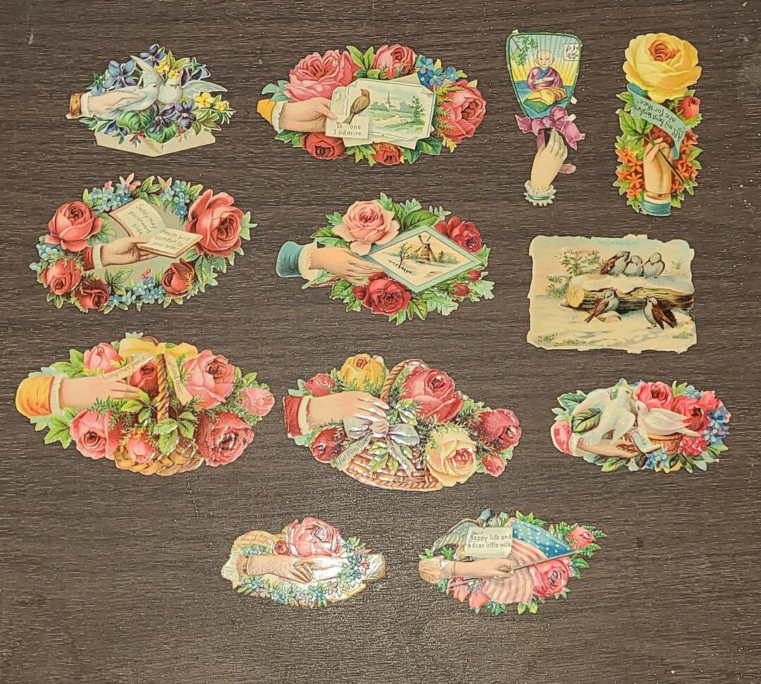 10 Vintage Love Note Cut Out Cards - Etsy