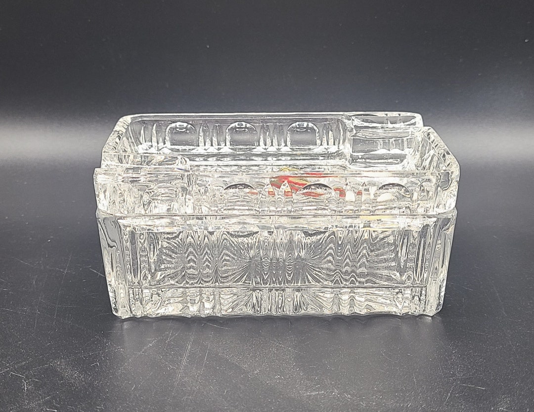 Vintage Lead Crystal Cigarette Box. - Etsy