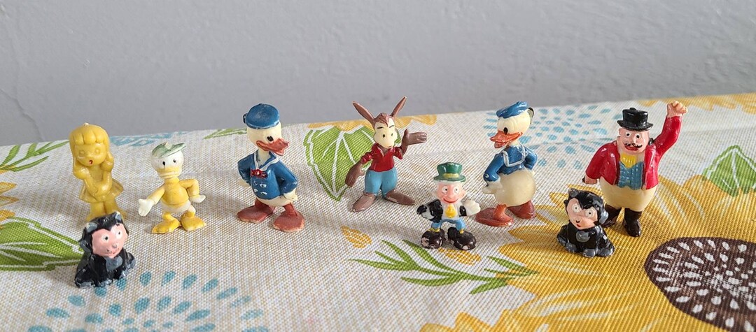 Vintage 9 Miniature Cartoon Characters. - Etsy