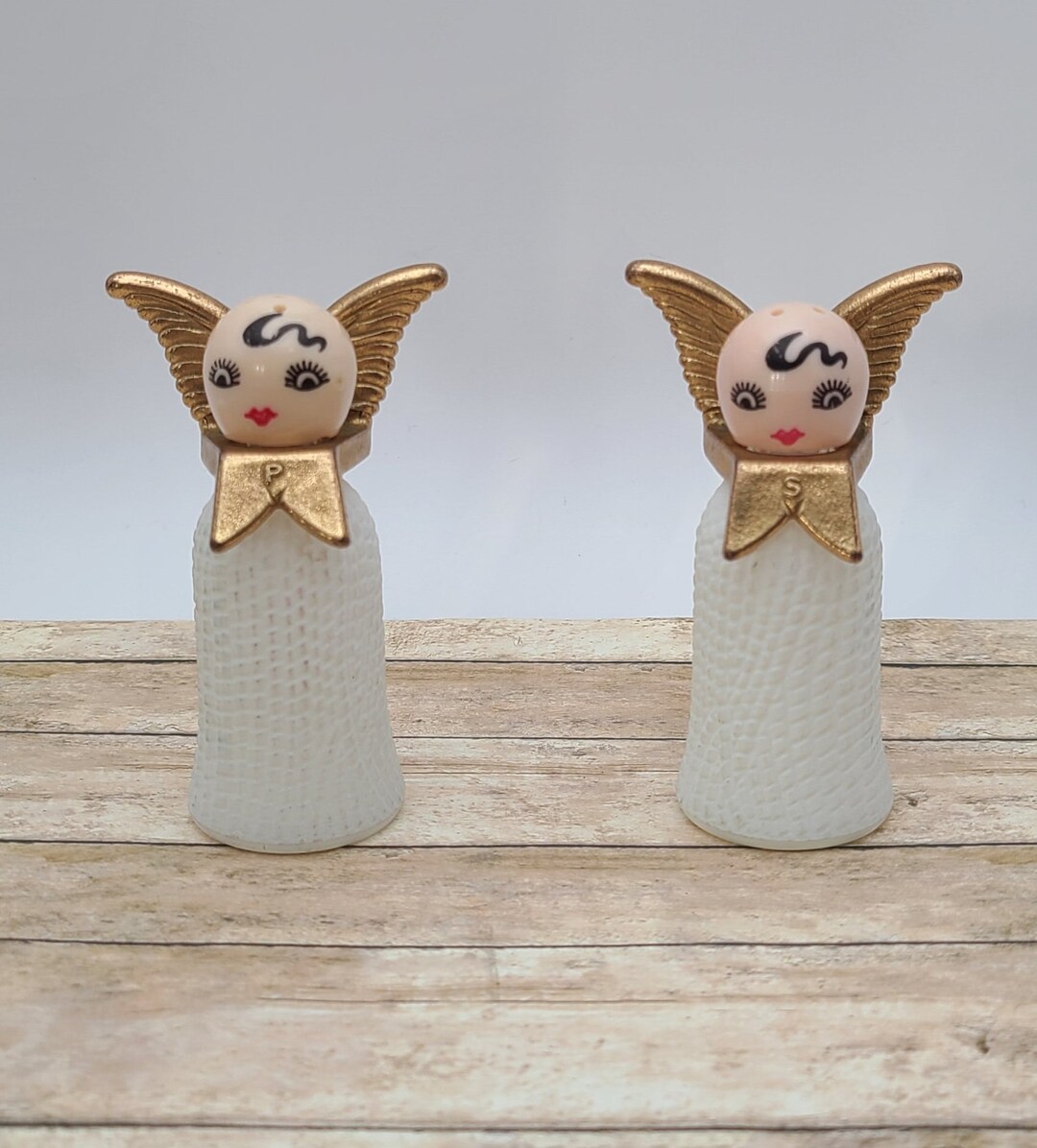 Vintage Angel Salt and Pepper Shakers - Etsy