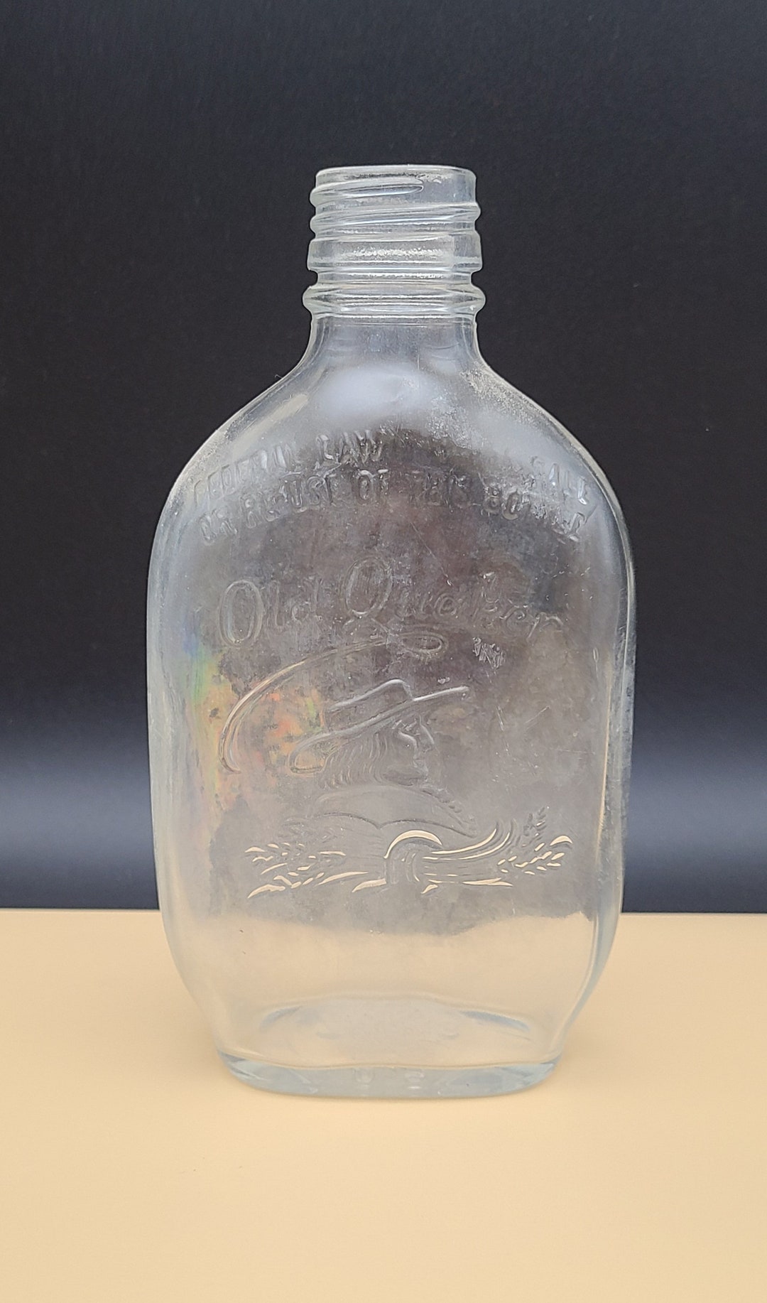 Vintage Old Quaker Whiskey Alcohol Bottle - Etsy