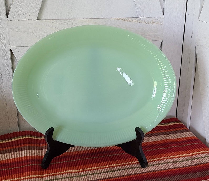 Vintage Fireking Jadite Platter. - Etsy