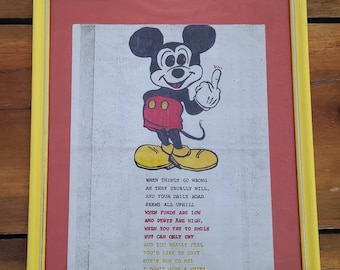 Mickey Mouse Poem - Etsy