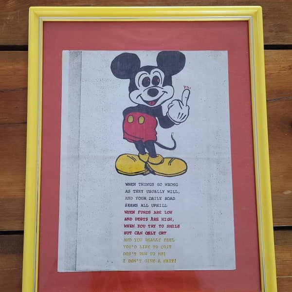 Mickey Mouse Poem - Etsy