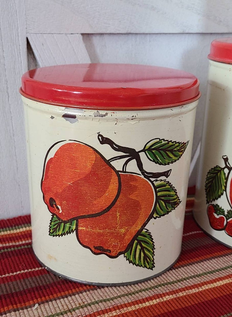 1970s Ballonoff 4 Piece Metal Kitchen Canister Set. - Etsy