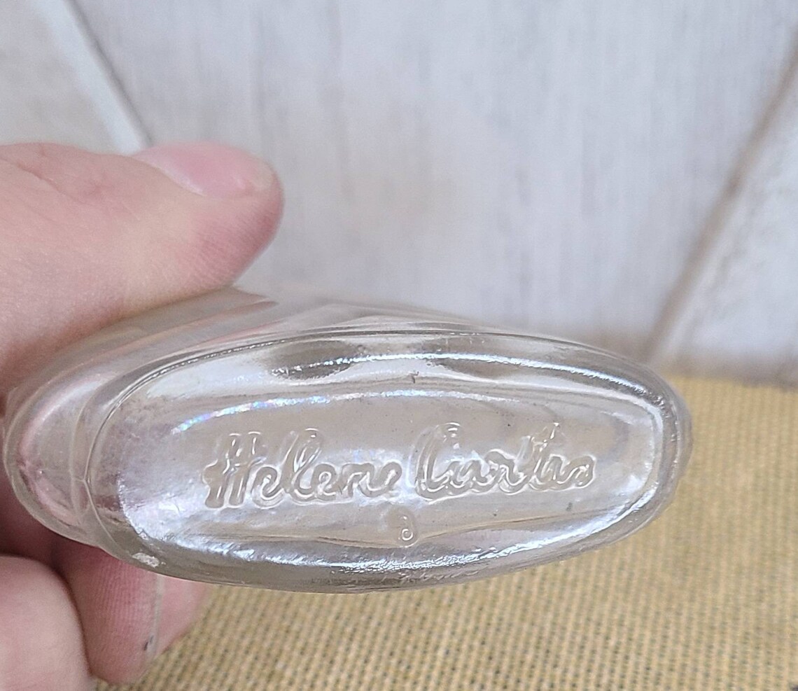 Vintage Helen Curtis Heavy Glass Perfume Bottle. - Etsy