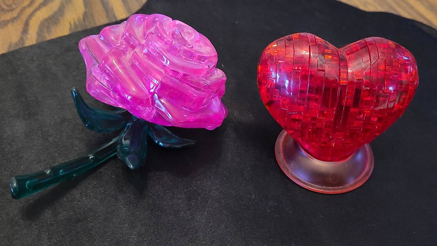 Set of two 3D Crystal Puzzles. 4 different sets to choose | Etsy