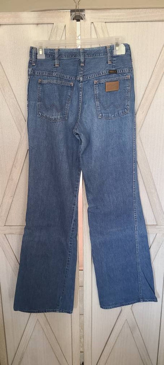 Vintage Womens Wrangler Bell Bottom Jeans 28x33 - Gem