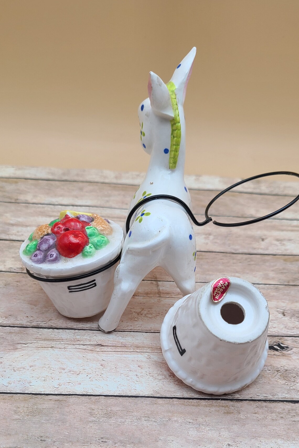 Vintage Donkey Carrying Fruit Baskets Salt and Pepper Shakers - Etsy
