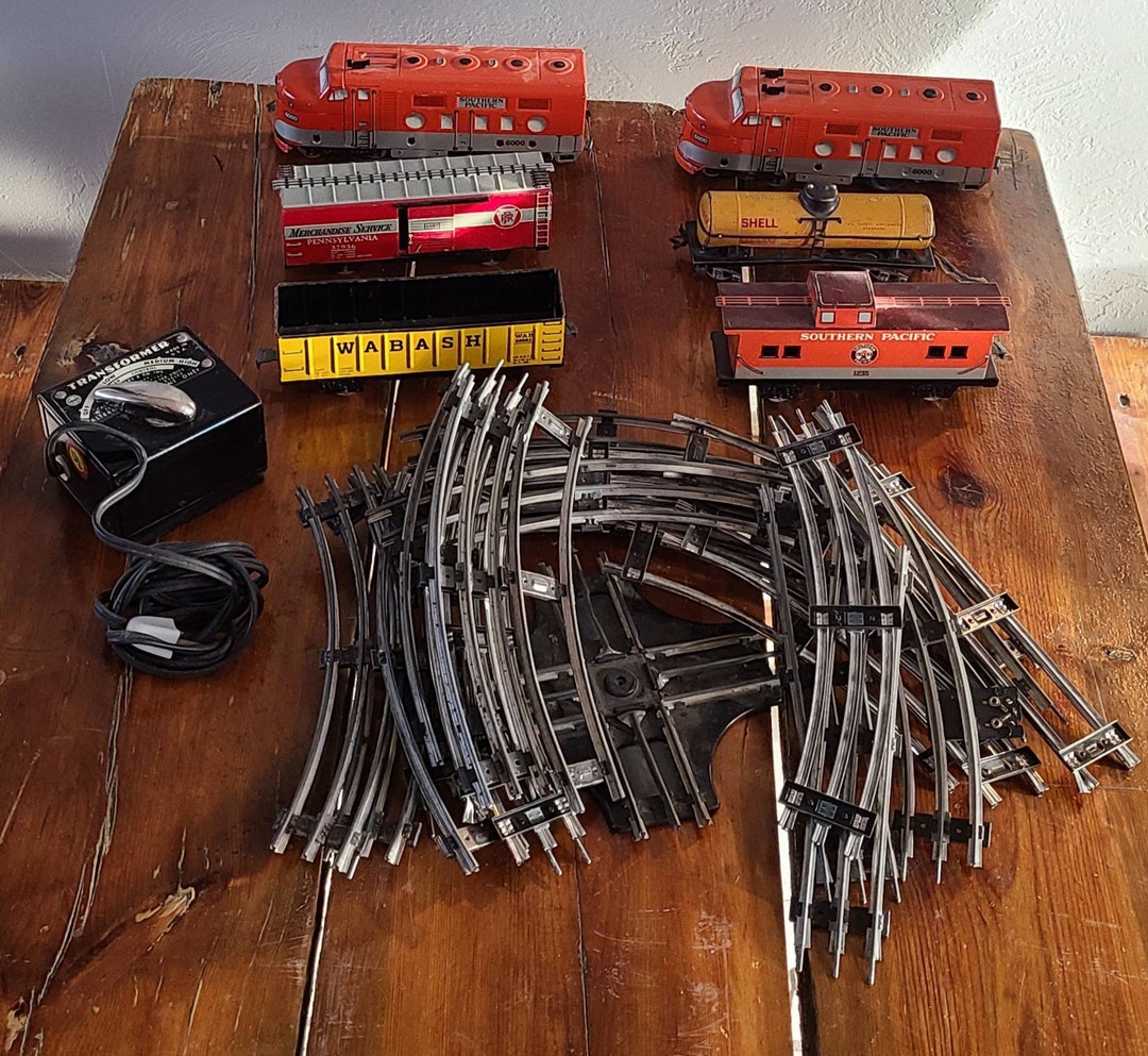 Vintage Marx Tin Lithographed Southern Pacific Electric Train Set. - Etsy