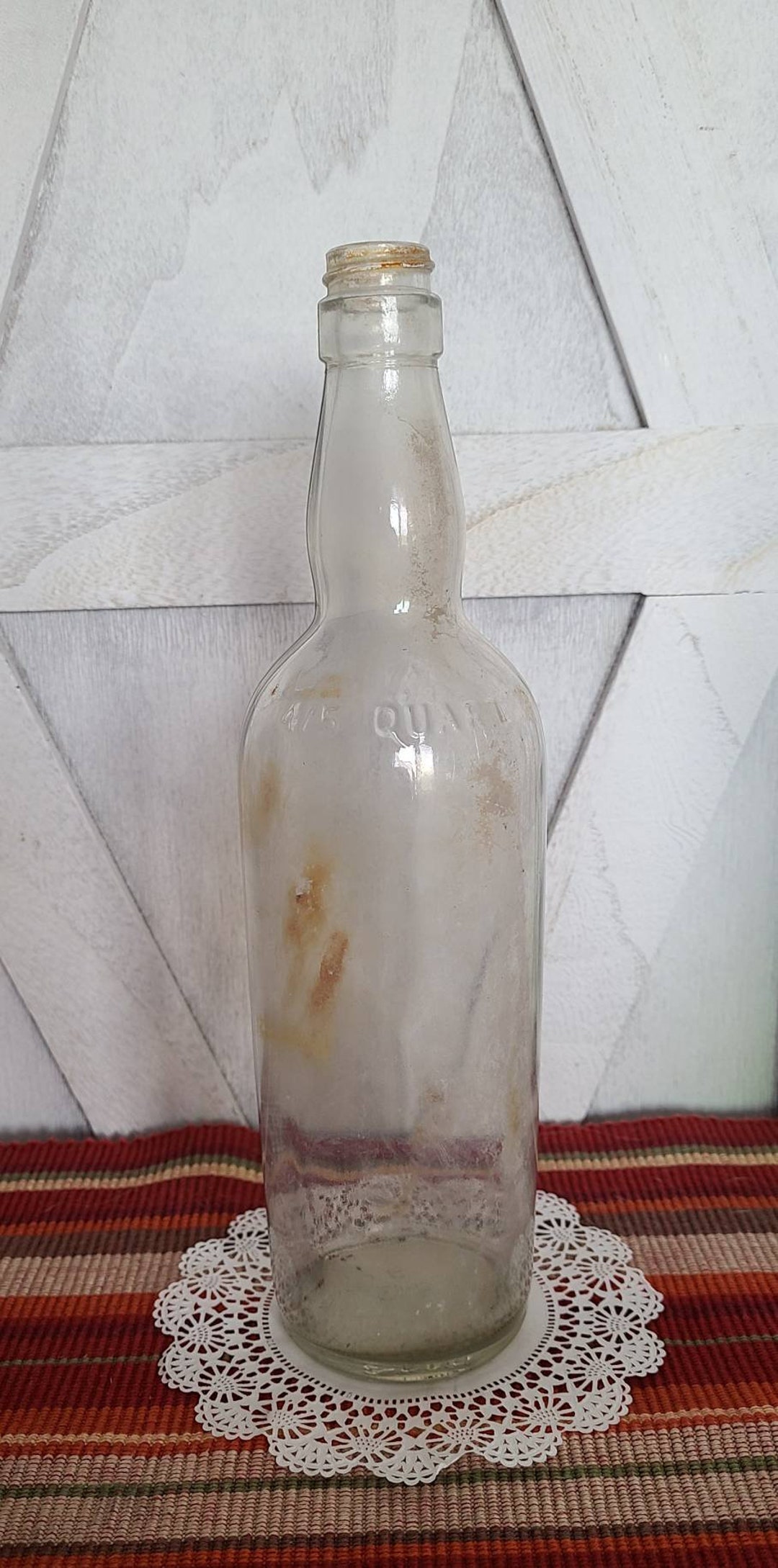 Vintage 4/5 Quart Alcohol Bottle - Etsy