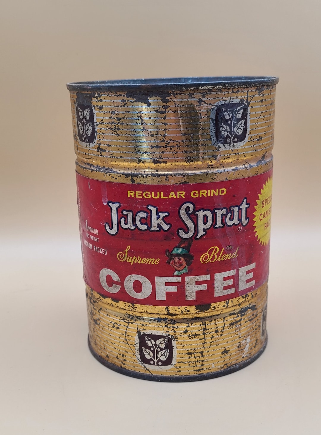 Vintage Jack Sprat Coffee Can - Etsy