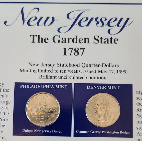 1999 New Jersey State Quarters. | Etsy