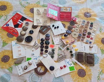 Vintage Sewing Kit With Vintage Notions | Etsy
