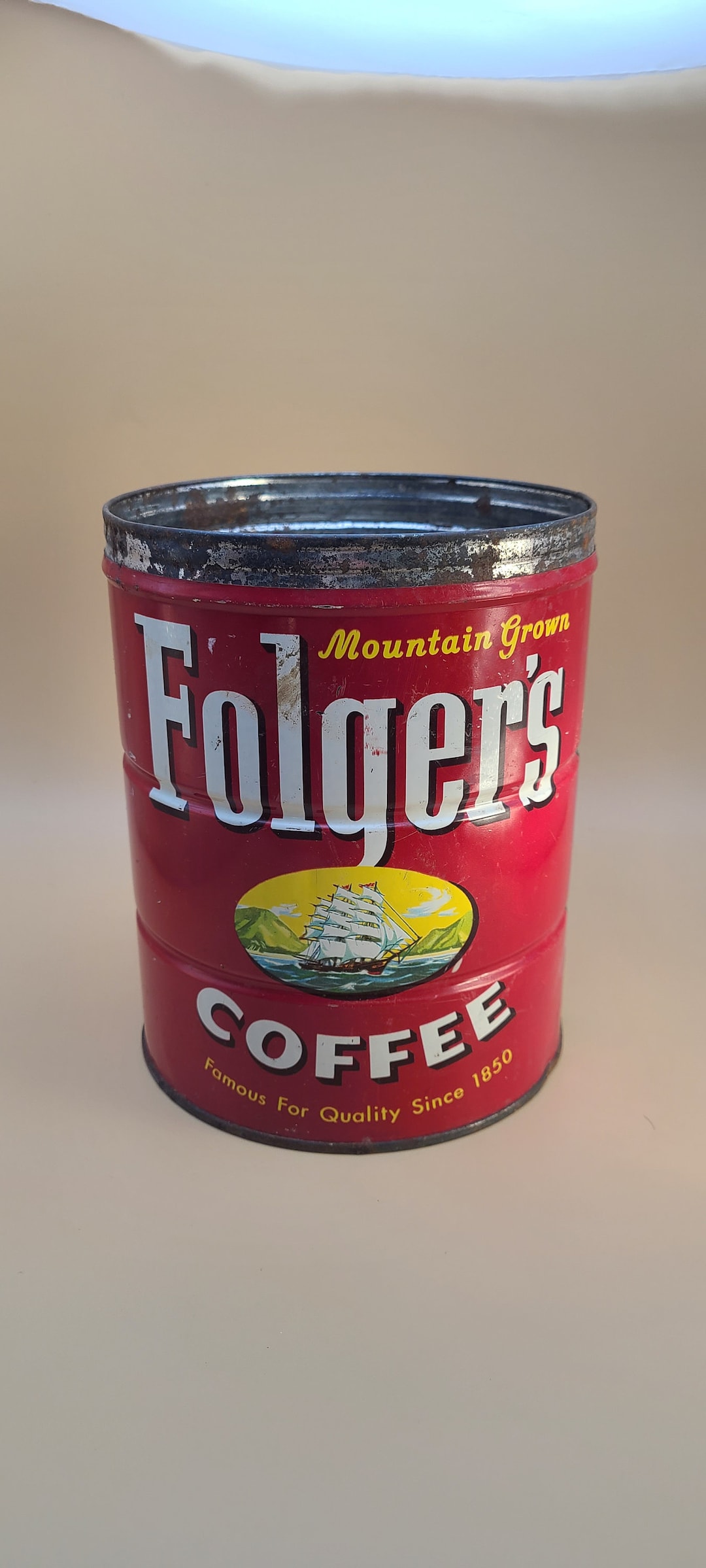 Vintage Folgers Coffee Can - Etsy