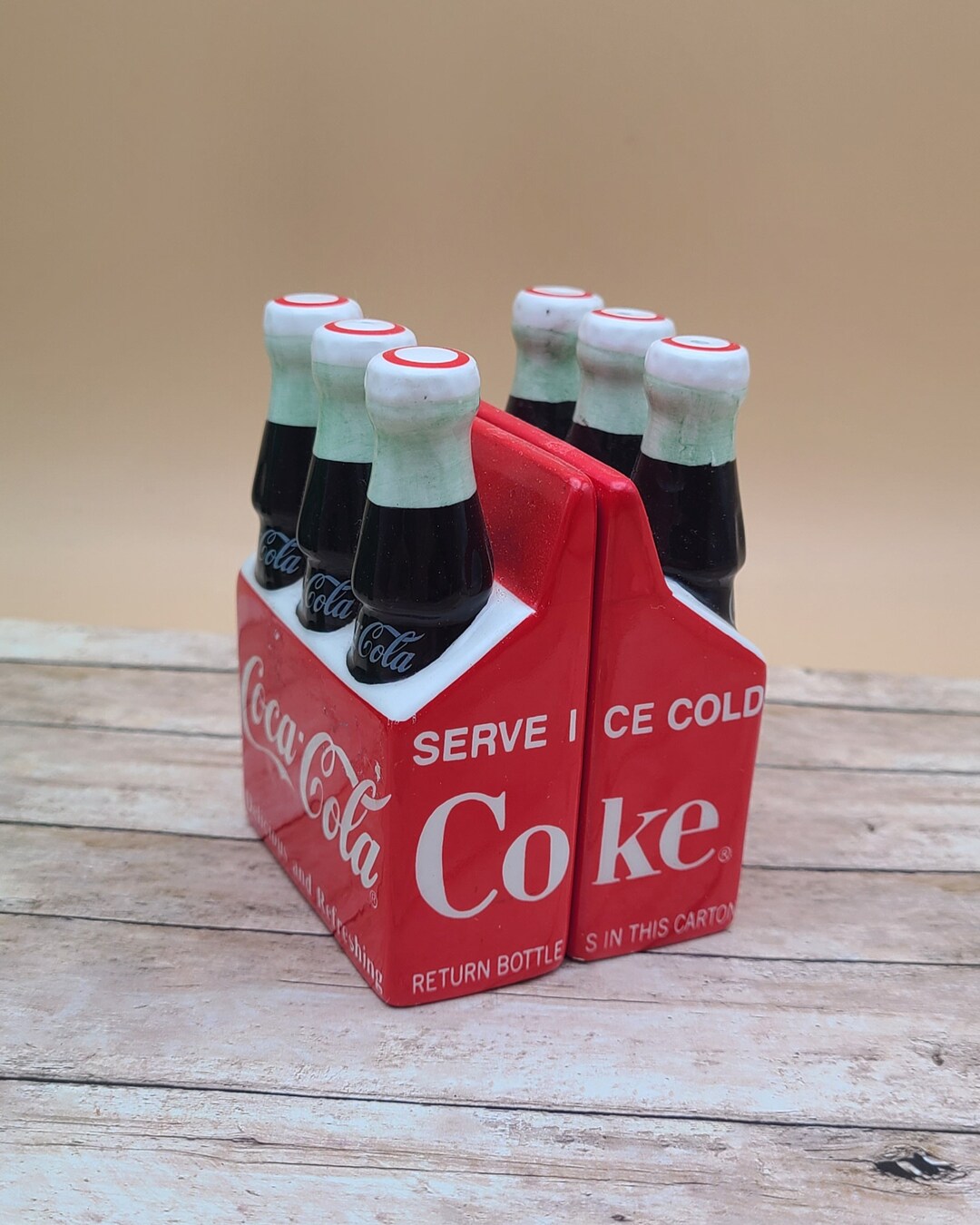 Vintage Mini Coca Cola Six Pack Salt and Pepper Shakers - Etsy