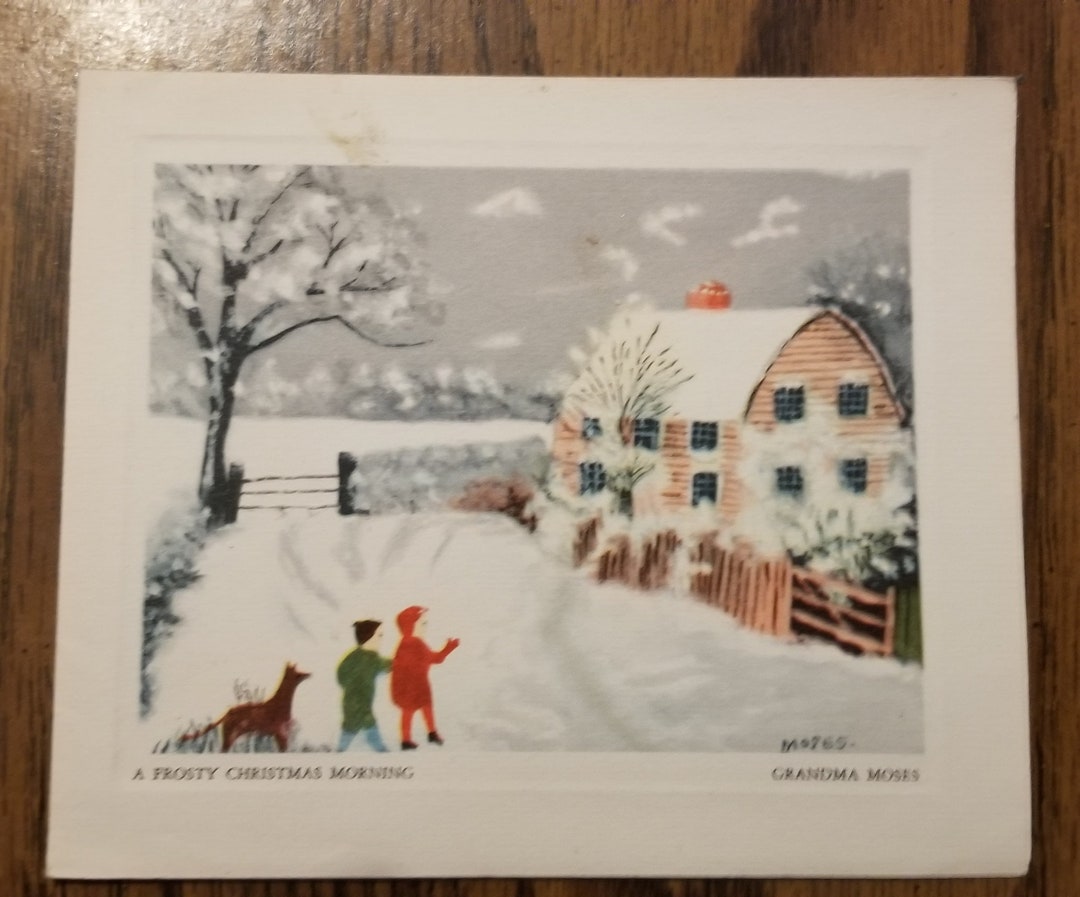 Vintage Grandma Moses Greeting Card - Etsy