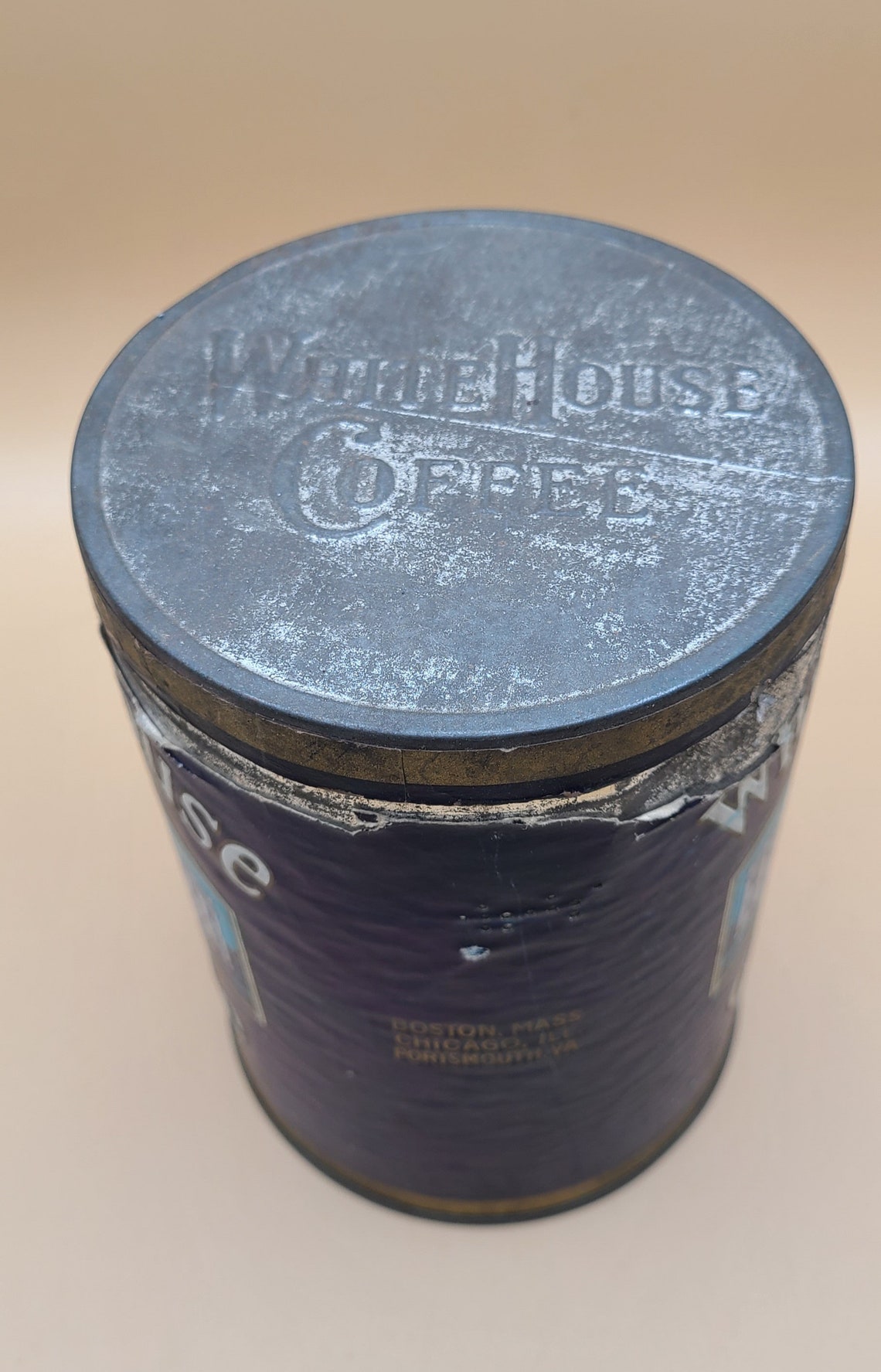 Vintage White House Coffee Can - Etsy