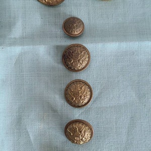 7 Vintage Military Uniform Buttons. - Etsy