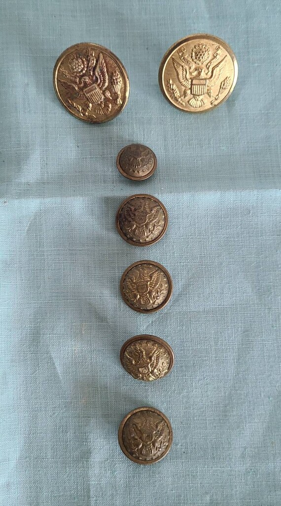 7 Vintage Military Uniform Buttons. - Etsy