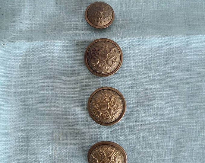 7 Vintage Military Uniform Buttons. - Etsy