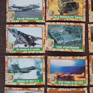 Lot of 36 Desert Storm Trading Cards From Topps 1991 - Etsy