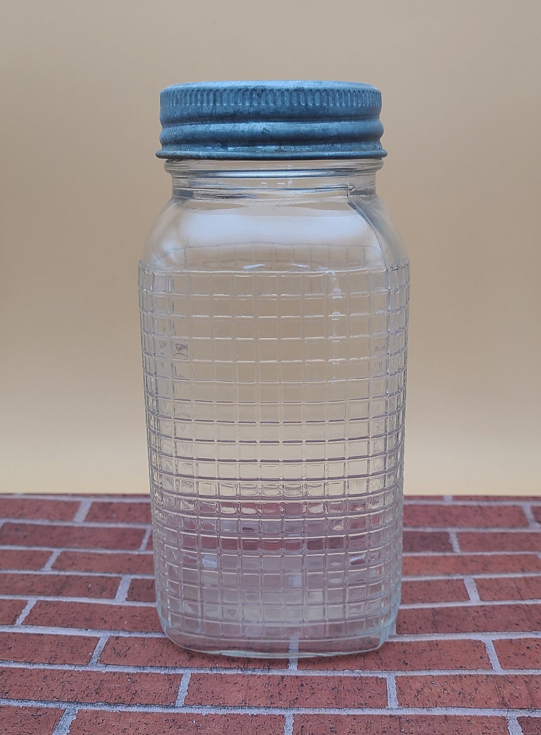 Vintage Hoosier Ball Jar Glass Lid and Zinc Ring - Etsy