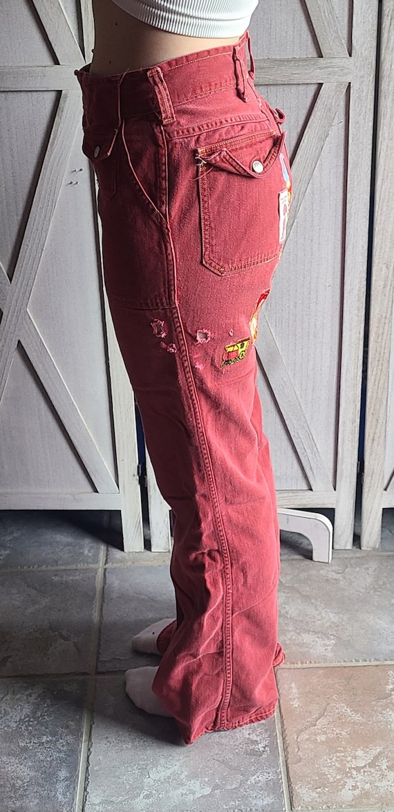 Vintage Light Red Colored Jeans - Gem