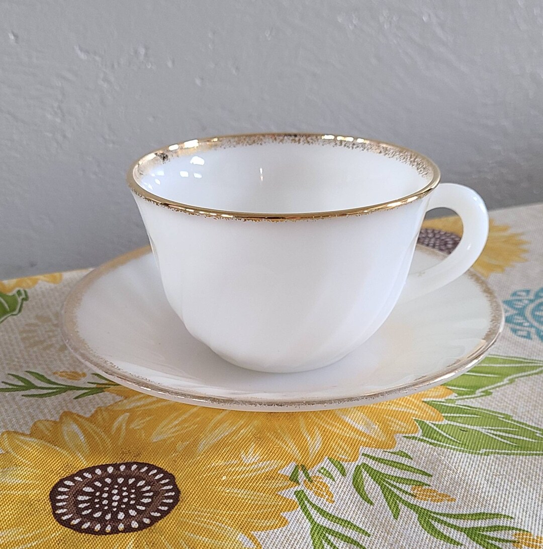Vintage Fire King Cup and Saucer. - Etsy