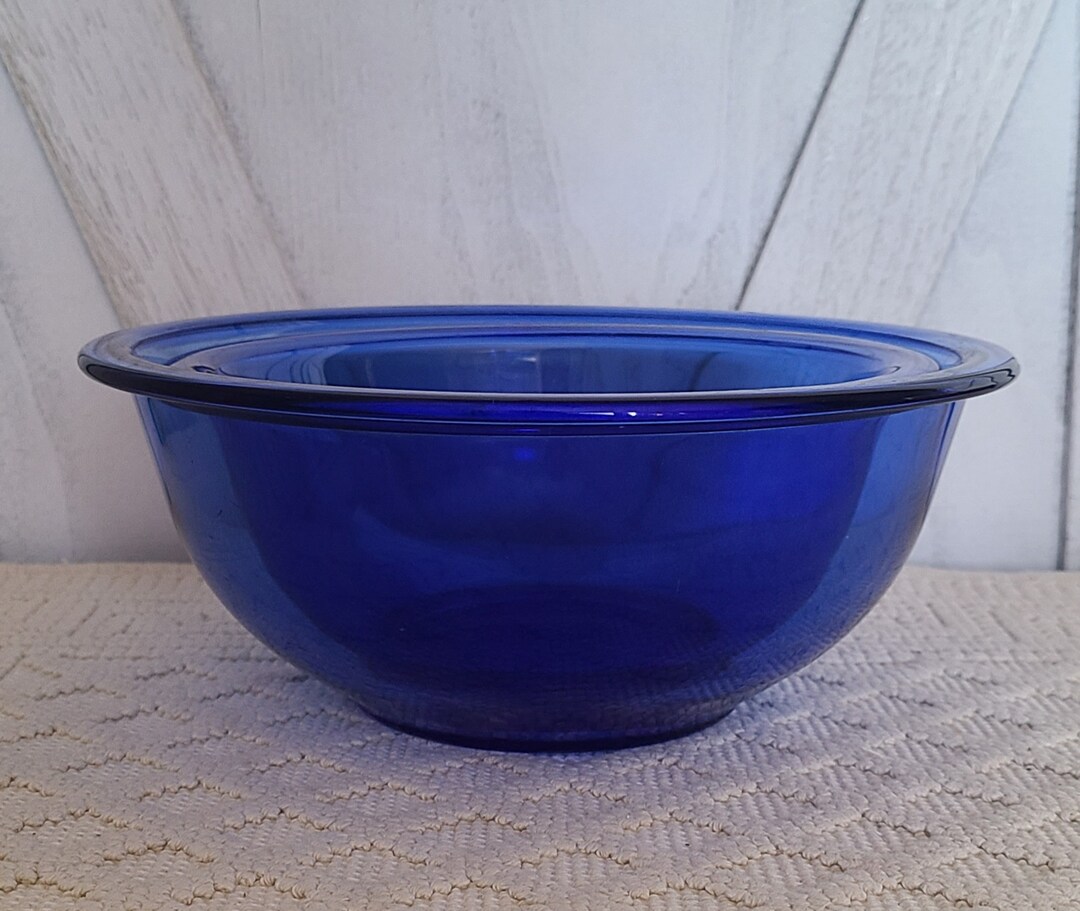 Set of 2 Pyrex Cobalt Blue Mixing Bowls - Etsy
