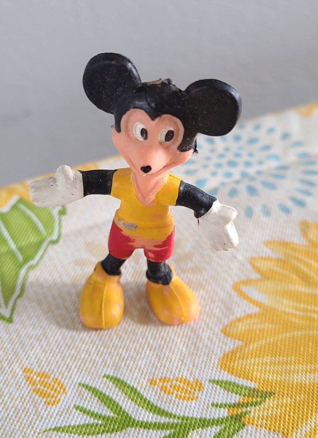 Vintage Mickey Mouse Posable Rubber Miniature Toy. - Etsy
